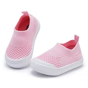 Baby Walking Shoes First Boy Girl Walker Infant Sock Tennis Mesh Sneakers Breathable 6 9 12 18 24 Months Pink Size 12-18 Months Infant