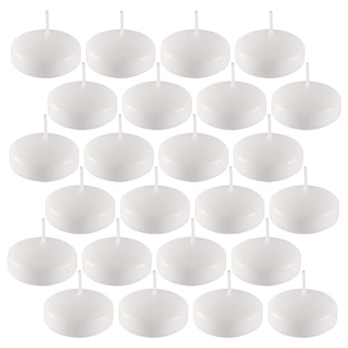 JHENG 2Inch 24 Pack Floating Candles Unscented Discs for Wedding, Pool Party, Holiday & Home Decor