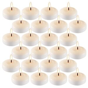 JHENG 2Inch 24 Pack Floating Candles Unscented Discs for Wedding, Pool Party, Holiday & Home Decor