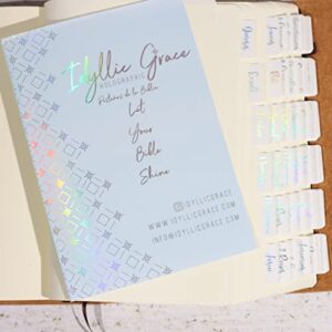 Idyllic Grace - Spanish Bible Tabs - Holographic - Bible Journaling - Spanish Directions - Catholic