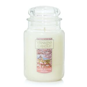 yankee candle sakura blossom festival large jar candle, white