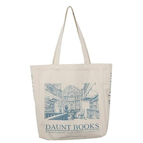 Ruluti Canvas Shoulder Bag London Daunt Books Handbags Daily Shopping Bags Durable Large Tote Bag for Men Women