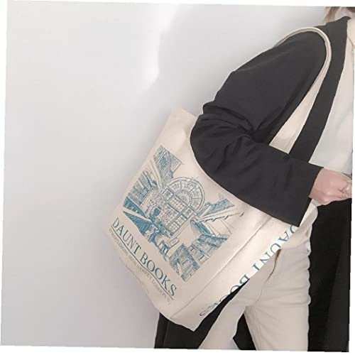 Ruluti Canvas Shoulder Bag London Daunt Books Handbags Daily Shopping Bags Durable Large Tote Bag for Men Women