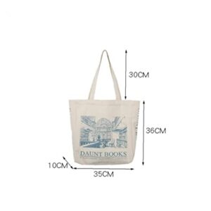 Ruluti Canvas Shoulder Bag London Daunt Books Handbags Daily Shopping Bags Durable Large Tote Bag for Men Women