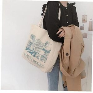 Ruluti Canvas Shoulder Bag London Daunt Books Handbags Daily Shopping Bags Durable Large Tote Bag for Men Women