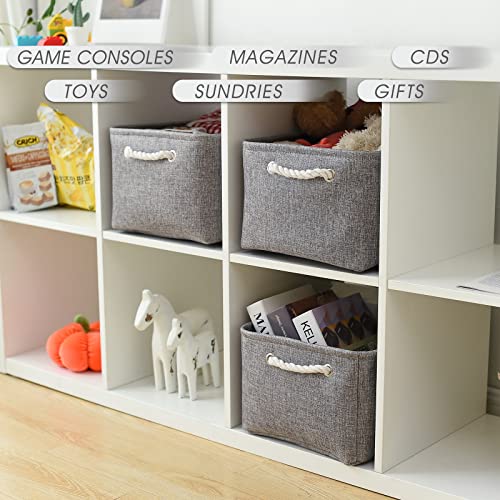 Tegance Storage Baskets Bins for Organizing, Foldable Sturdy Fabric Basket W/Handles, Large Rectangular Decorative Storage Basket for Shelves Nursery Closet Toy Blanket (3 Pack 15.7x11.8x8.3)…