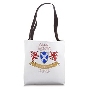 munro family reunion 2022 scottish clan tote bag