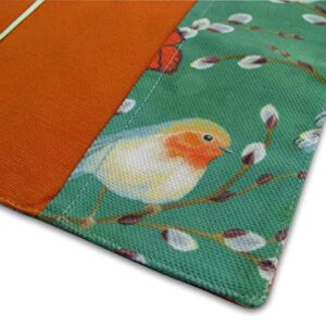 Fabric Book Sleeve Cover, Washable Novel Protector - Bird Design, Padded Book Protector for Adult, Planner Book Case, Hard Books Covers for Paperback 5.5 x 8.2 x 1.6 (Bird)