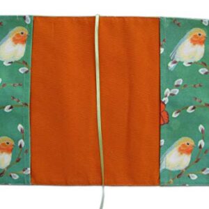 Fabric Book Sleeve Cover, Washable Novel Protector - Bird Design, Padded Book Protector for Adult, Planner Book Case, Hard Books Covers for Paperback 5.5 x 8.2 x 1.6 (Bird)