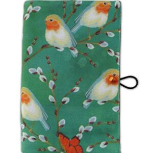 Fabric Book Sleeve Cover, Washable Novel Protector - Bird Design, Padded Book Protector for Adult, Planner Book Case, Hard Books Covers for Paperback 5.5 x 8.2 x 1.6 (Bird)