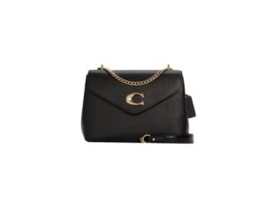 coach womens tammie shoulder bag in leather (im/black)