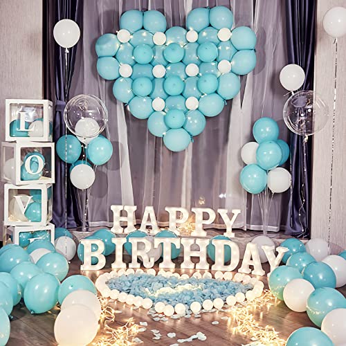 GPUSFAK 155 Bulbs Happy Birthday Marquee Light Up Letters - LED Letter Number Light Sign Decoration for Birthday Home Table Decor White