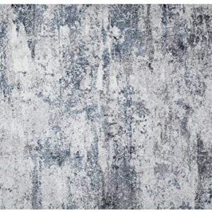 Oriannal Area Rugs for Living Room: 5x7 Indoor Abstract Soft Fluffy Rugs Shaggy Large Rugs for Bedroom Dining Room Home Office Nursery Decor Under Dining Table Washable- Blue/Gray