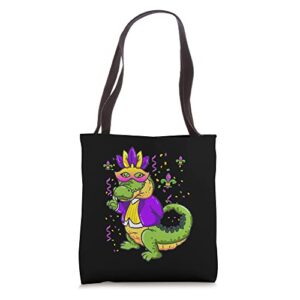 mardi gras alligator lover new orleans louisiana tote bag