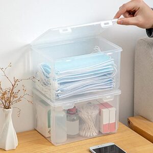 Grey990 Storage Face Cover Storage Box Multi-functional Waterproof Clear Versatile Wet Wipe Container for Bedroom