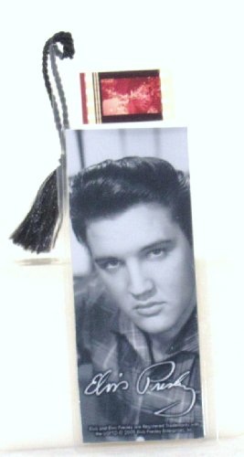 Elvis Presley Collectible Movie Film Cell & Classic B&W Close-Up Photo Print Bookmark w/Tassle 6"x2"