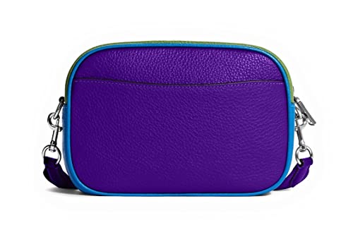 COACH Womens Mini Jamie Camera Bag In Leather (SV/Sport Purple Multi)