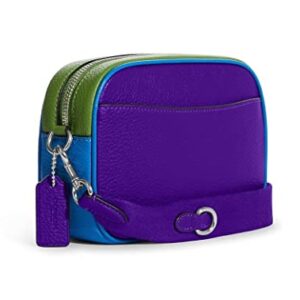 COACH Womens Mini Jamie Camera Bag In Leather (SV/Sport Purple Multi)