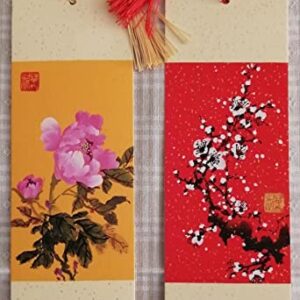 SQ091 Hmayart DIY Blank Bookmarks Semi-Sized Paper with Roe Gold Effect for Painting and Calligraphy 20 Sheets