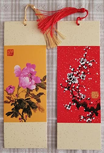 SQ091 Hmayart DIY Blank Bookmarks Semi-Sized Paper with Roe Gold Effect for Painting and Calligraphy 20 Sheets