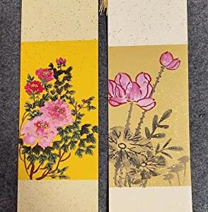 SQ091 Hmayart DIY Blank Bookmarks Semi-Sized Paper with Roe Gold Effect for Painting and Calligraphy 20 Sheets