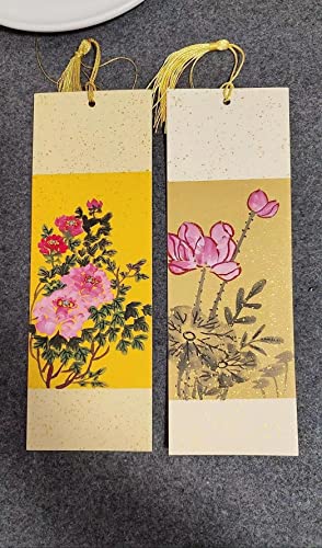 SQ091 Hmayart DIY Blank Bookmarks Semi-Sized Paper with Roe Gold Effect for Painting and Calligraphy 20 Sheets