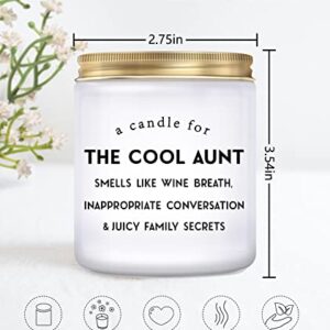 Aunt Gifts from Niece, Nephew- Birthday Gifts for Aunt, Best Aunt Ever Gifts, Funny Cool Aunt Gift, Lavender Scented Candles (7oz)