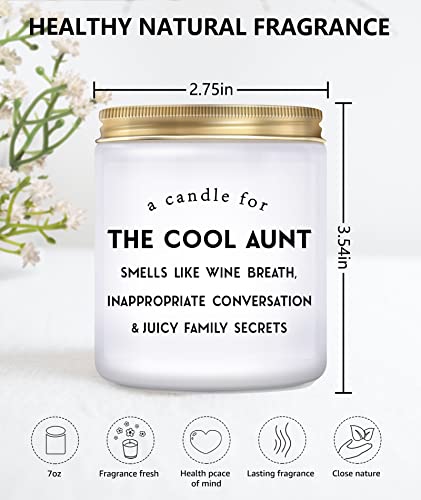 Aunt Gifts from Niece, Nephew- Birthday Gifts for Aunt, Best Aunt Ever Gifts, Funny Cool Aunt Gift, Lavender Scented Candles (7oz)