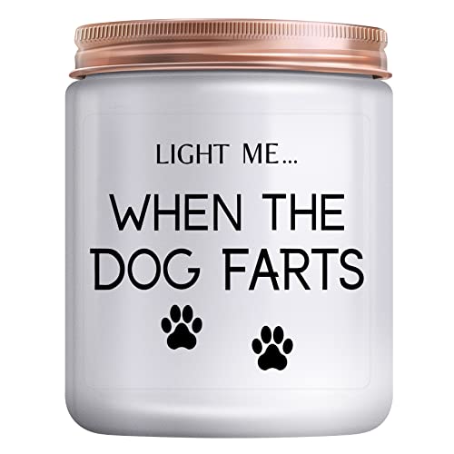 Dog Mom Gifts for Women, Funny Birthday Christmas&Thanksgiving Day Warm Gift for Pet Lovers Best Friends Girlfriend Sisters Female Coworker Relaxing Presents Lavender Candle