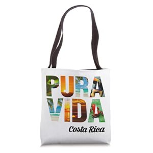 pura vida costa rica tote bag