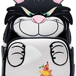 Loungefly X LASR Exclusive Disney Cinderella Lucifer Cosplay Mini Backpack - Fashion Cosplay Disneybound Cute Backpacks, Black