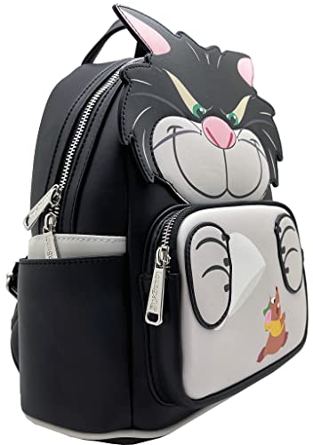 Loungefly X LASR Exclusive Disney Cinderella Lucifer Cosplay Mini Backpack - Fashion Cosplay Disneybound Cute Backpacks, Black