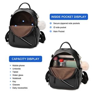 KUANG! Women Pu Leather Backpack Rucksack Travel Shoulder Handbag for Backpack Bags Girls Small School Bag Casual Daypack