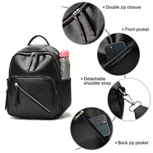 KUANG! Women Pu Leather Backpack Rucksack Travel Shoulder Handbag for Backpack Bags Girls Small School Bag Casual Daypack