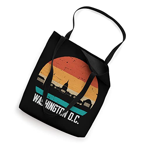 Washington D.C. USA Retro Vintage Sunset Skyline Tote Bag