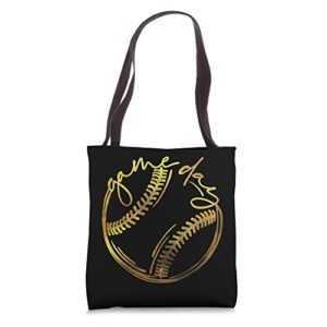 game day baseball life softball life galaxy mothers day mom tote bag