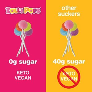 Zollipops Clean Teeth Lollipops - AntiCavity Sugar Free Candy with Xylitol for a Healthy Smile Great for Kids, Diabetics and Keto Diet. Natural Fruit Variety, 3.1 Ounce