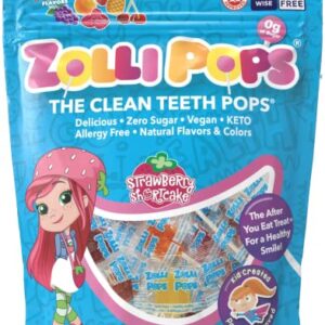 Zollipops Clean Teeth Lollipops - AntiCavity Sugar Free Candy with Xylitol for a Healthy Smile Great for Kids, Diabetics and Keto Diet. Natural Fruit Variety, 3.1 Ounce