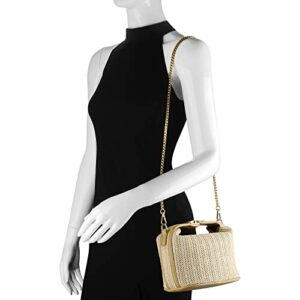 Linkidea Straw Shoulder Bag, Woven Clutch Crossbody Bag, Casual Summer Beach Sea Handbag for Women