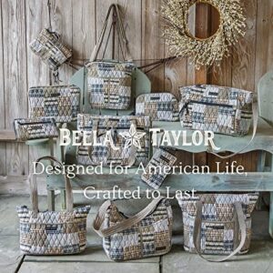 Bella Taylor Ashmont Claire Quilted Cotton Country Patchwork Crossbody Shoulder Bag With Pockets and Compartments