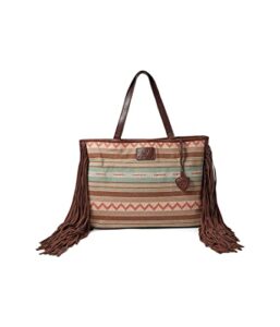 ariat serape wide tote brown one size