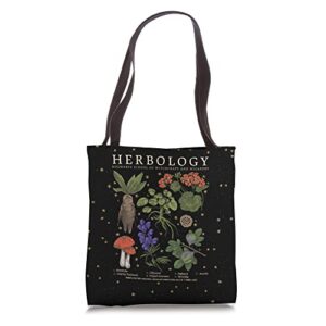 harry potter herbology mandrake herbs diagram tote bag