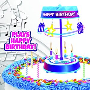 BEST PARTY EVER! Spincredible Candle, Singing Candle-Powered Spinning Cake Topper, Reusable Birthday Candle, Fits Any Size Cake, Great for Birthdays, 2 Count