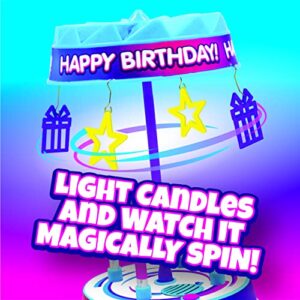 BEST PARTY EVER! Spincredible Candle, Singing Candle-Powered Spinning Cake Topper, Reusable Birthday Candle, Fits Any Size Cake, Great for Birthdays, 2 Count