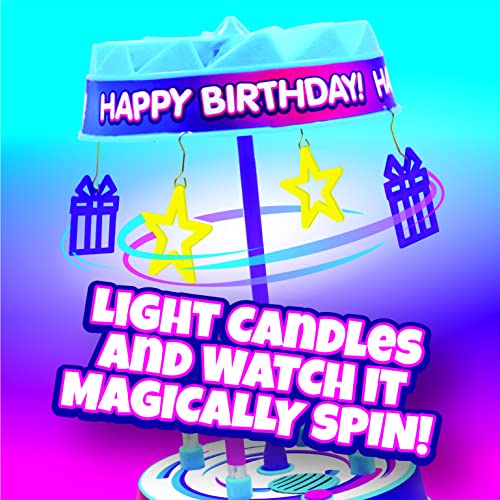 BEST PARTY EVER! Spincredible Candle, Singing Candle-Powered Spinning Cake Topper, Reusable Birthday Candle, Fits Any Size Cake, Great for Birthdays, 2 Count