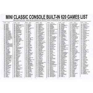 Classic Retro Console, AV Output Mini NES Old Video Game Console Built-in 620 Games with 2 Classic Controllers for Adults and Children