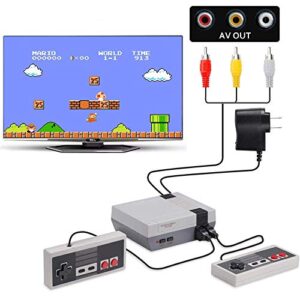 Classic Retro Console, AV Output Mini NES Old Video Game Console Built-in 620 Games with 2 Classic Controllers for Adults and Children