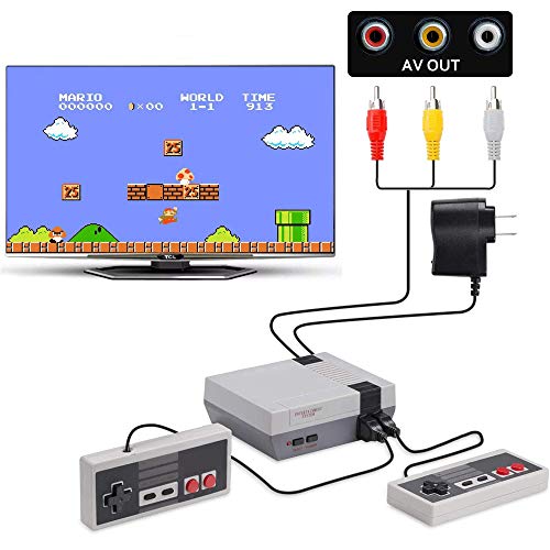 Classic Retro Console, AV Output Mini NES Old Video Game Console Built-in 620 Games with 2 Classic Controllers for Adults and Children