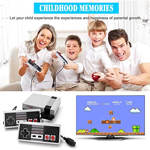 Classic Retro Console, AV Output Mini NES Old Video Game Console Built-in 620 Games with 2 Classic Controllers for Adults and Children