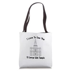 st george utah temple, i love to see my temple, primary tote bag